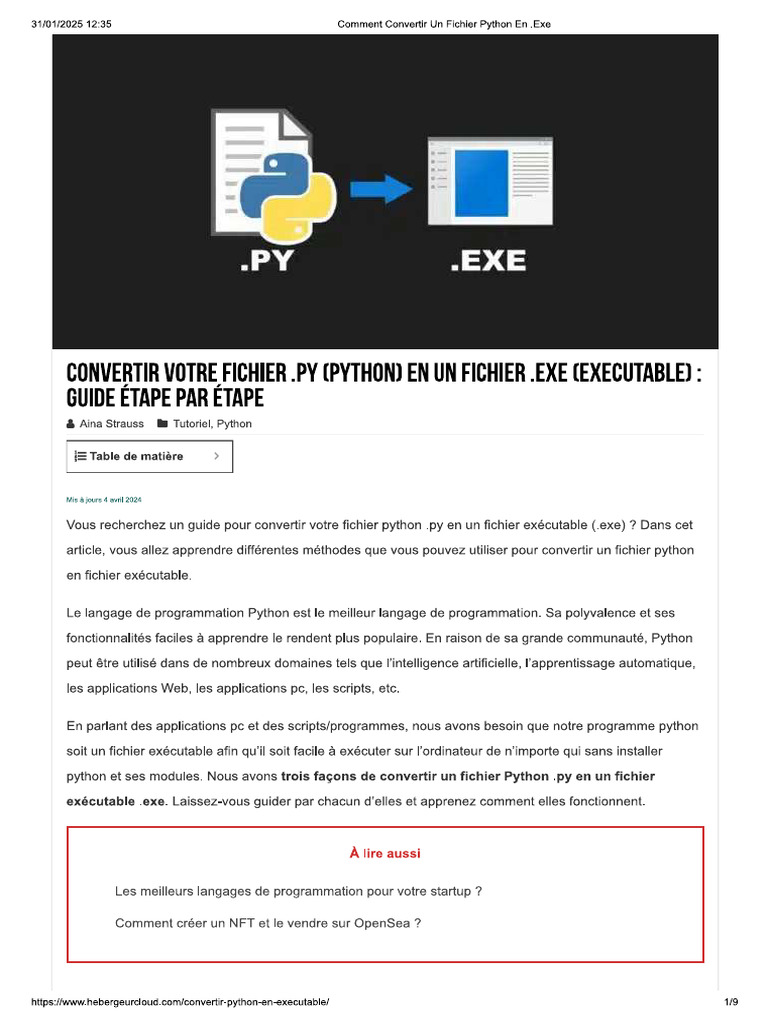 Convert Pyt en Exe | PDF
