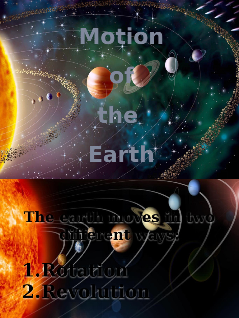 Earth's Motion: Rotation and Revolution | PDF | Rotation | Earth