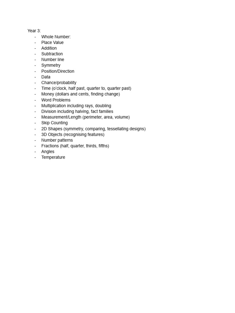 Year 3 Maths Yearly Assessment | PDF | Euclidean Geometry