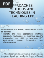 Lesson 3 Approaches, Methods and Techniques in Teaching EPP | PDF ...