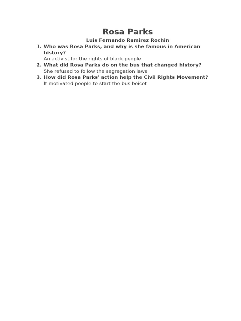 Rosa Parks | PDF