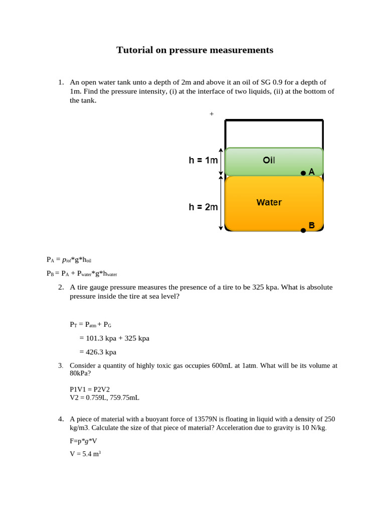 Pressure Measurement Tutorial Guide | PDF