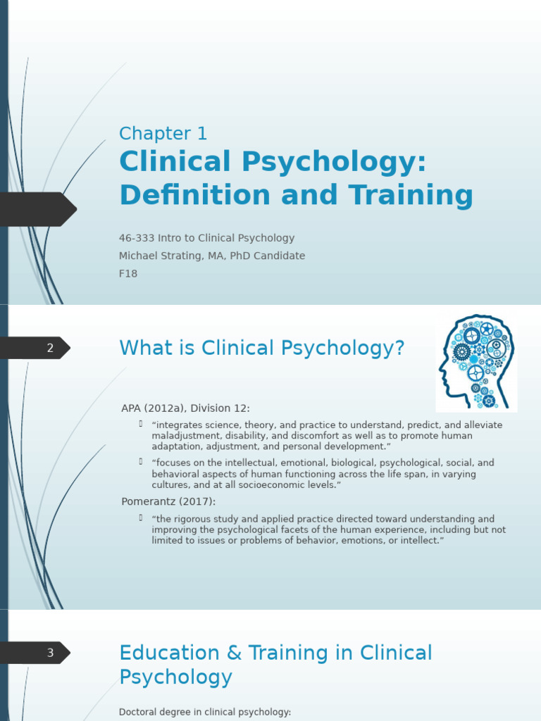 Clinical Psych Chapter 1 | PDF | Clinical Psychology | Psychologist