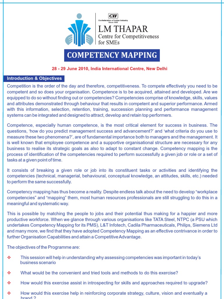 Competency Mapping 2010 | PDF | Competence (Human Resources) | Labour