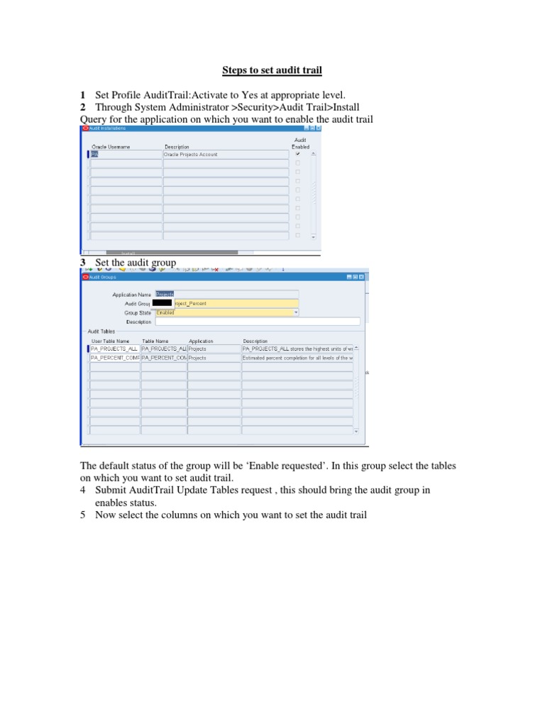 Setting Up Audit Trails for Database Tables: A Step-by-Step Guide | PDF ...