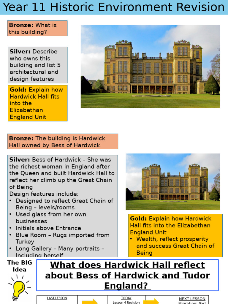 Year 11 Historic Environment Revision Lesson | PDF | Elizabethan Era