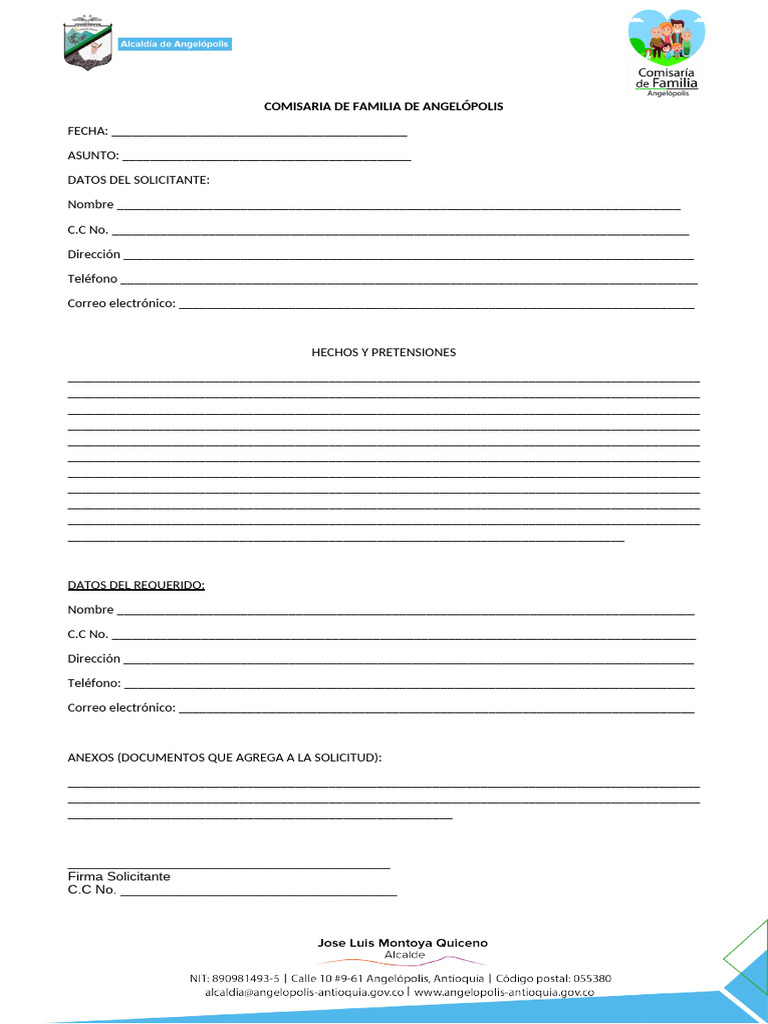 Solicitud Comisaria | PDF