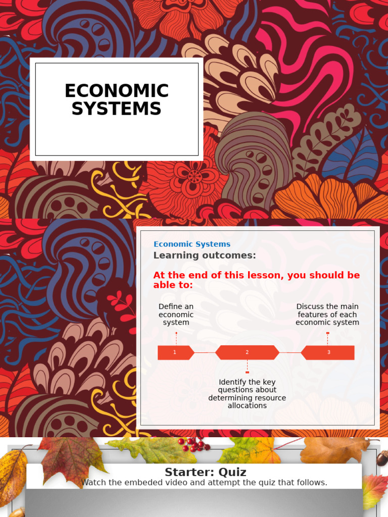 Economic Systems (New) | PDF | Economic System | Profit (Economics)