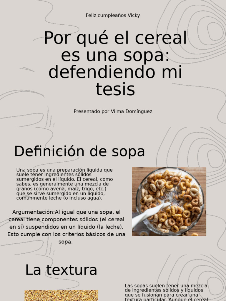 Cereal | PDF | Sopa | Cereales