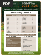 Bin Collection Calendar 2025 | PDF | Waste Management | Waste