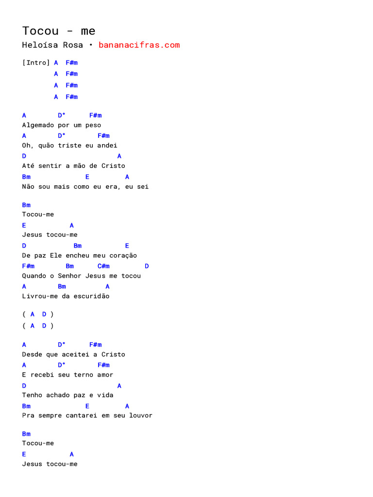 Tocou - Me SIMPLIFICADA Heloísa Rosa | PDF