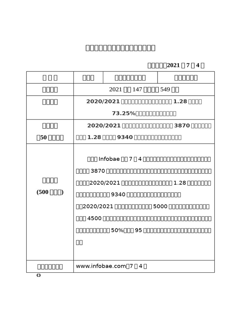 阿根廷涉农信息报送 2021-07-04 Gxy 农产总量 | PDF