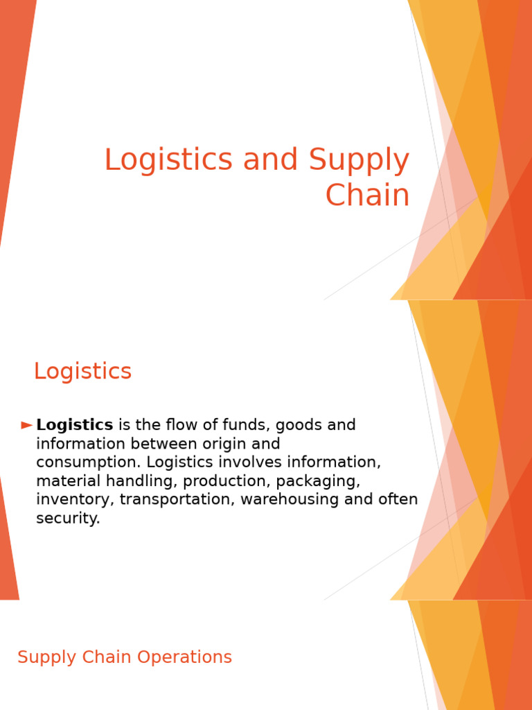 Logistics and Supply Chain | PDF | Logistics | Warehouse