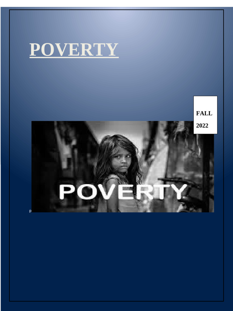 Sociology Students' Poverty Report | PDF | Poverty | Poverty & Homelessness