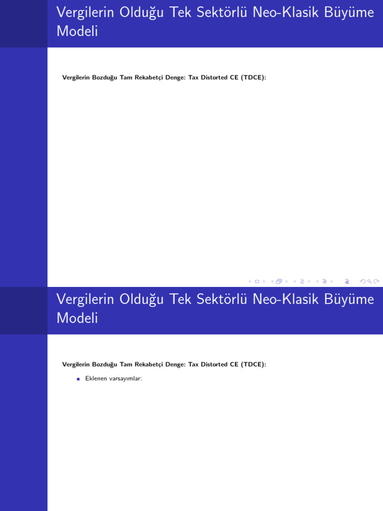 Devletin Dahil Olduğu Neo-Klasik Büyüme Modeli | PDF