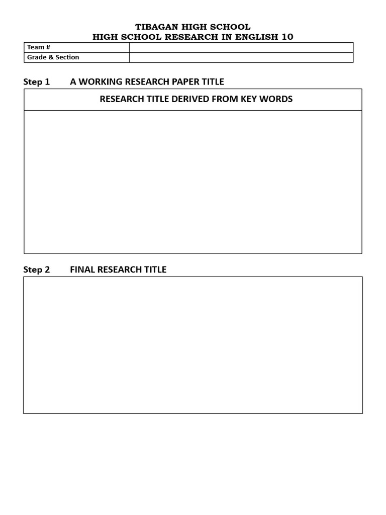 Research Paper Title Development Guide | PDF