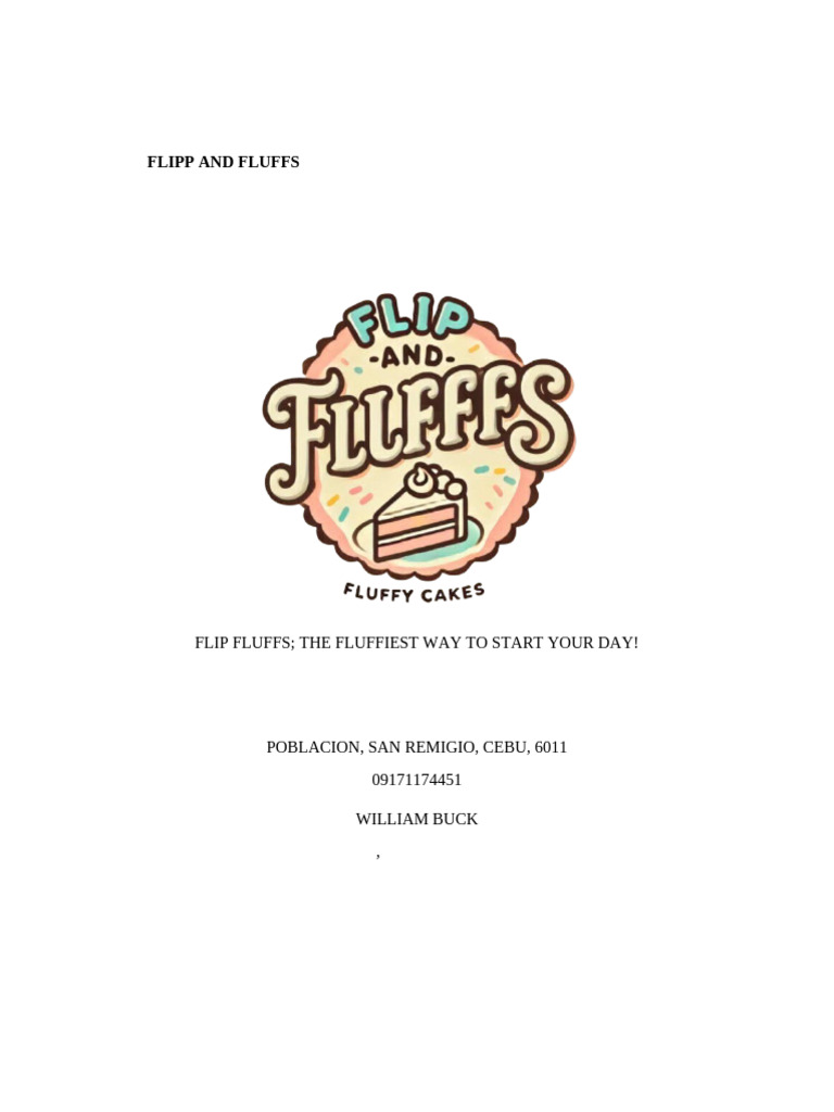 Flips and Fluffs Company, Group 5 | PDF | Pancake | Cakes