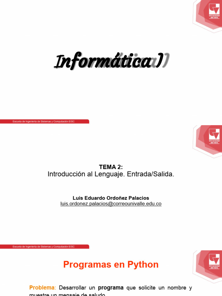 02-Entrada-Salida de Datos | PDF | Algoritmos | Python (lenguaje de programación)