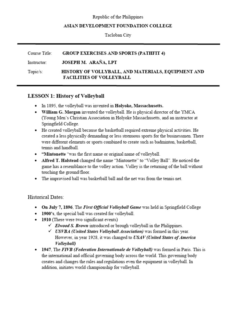 Prelims Handout p4 | PDF | Volleyball | Team Sports