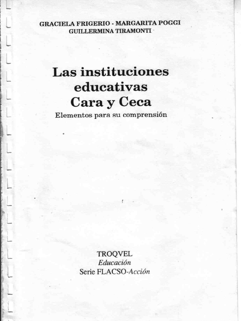 Las Instituciones Educativas Cara y Ceca 2014 | PDF