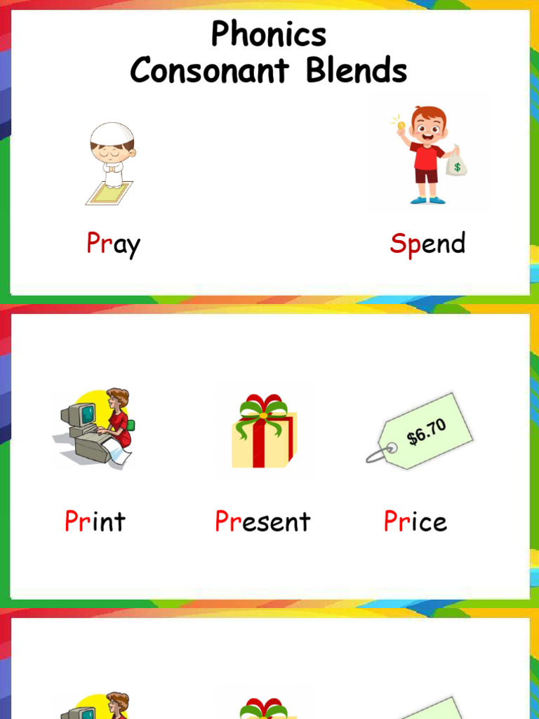 Two-Letter Consonant Blends List | PDF