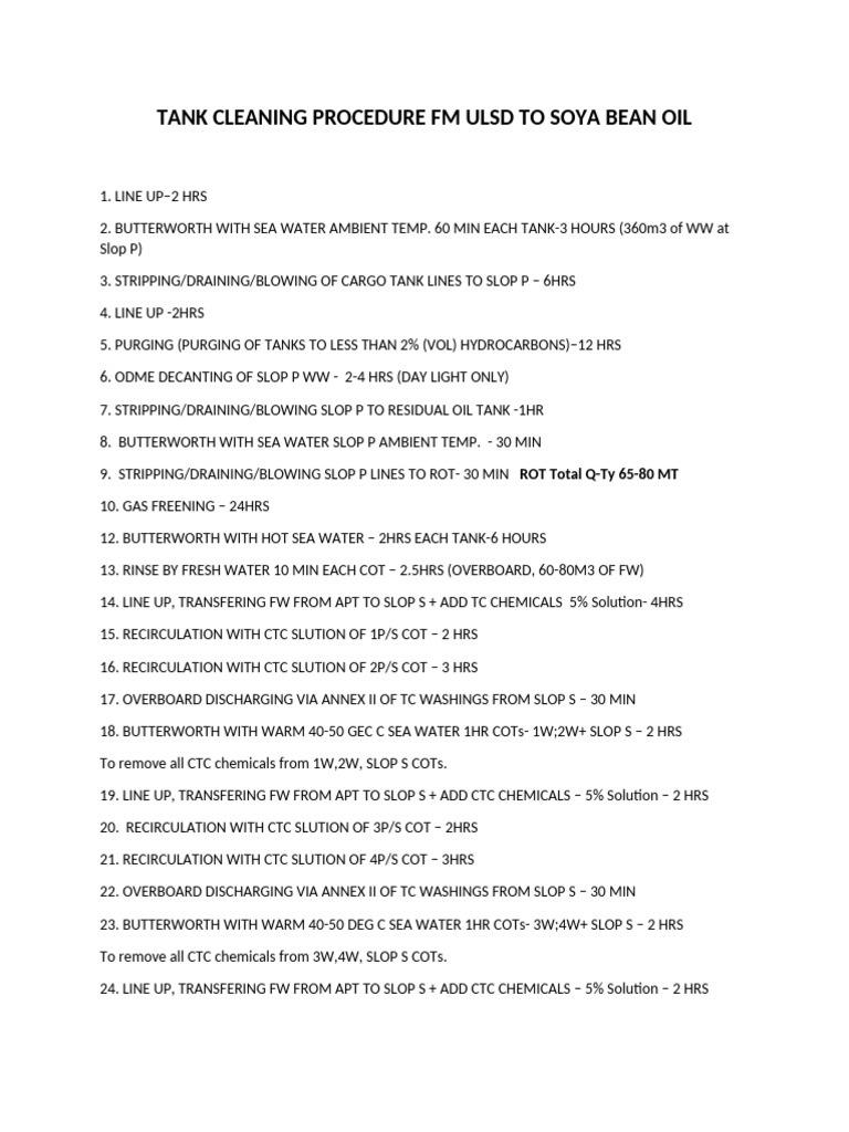 TC Procedure After Ulsd 10 PP To Sbo | PDF