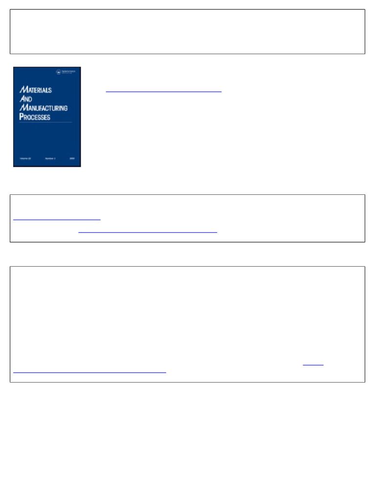 Cutting Parameters El Hossainy2010 Pdf Wear Mathematical Optimization