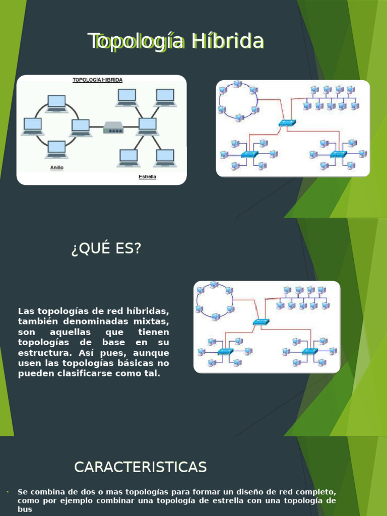 Características de la Topología Híbrida | PDF