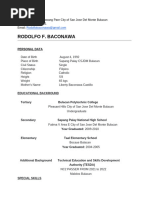 Senior High Teacher Bionote Example | PDF | Educational Stages | Teachers