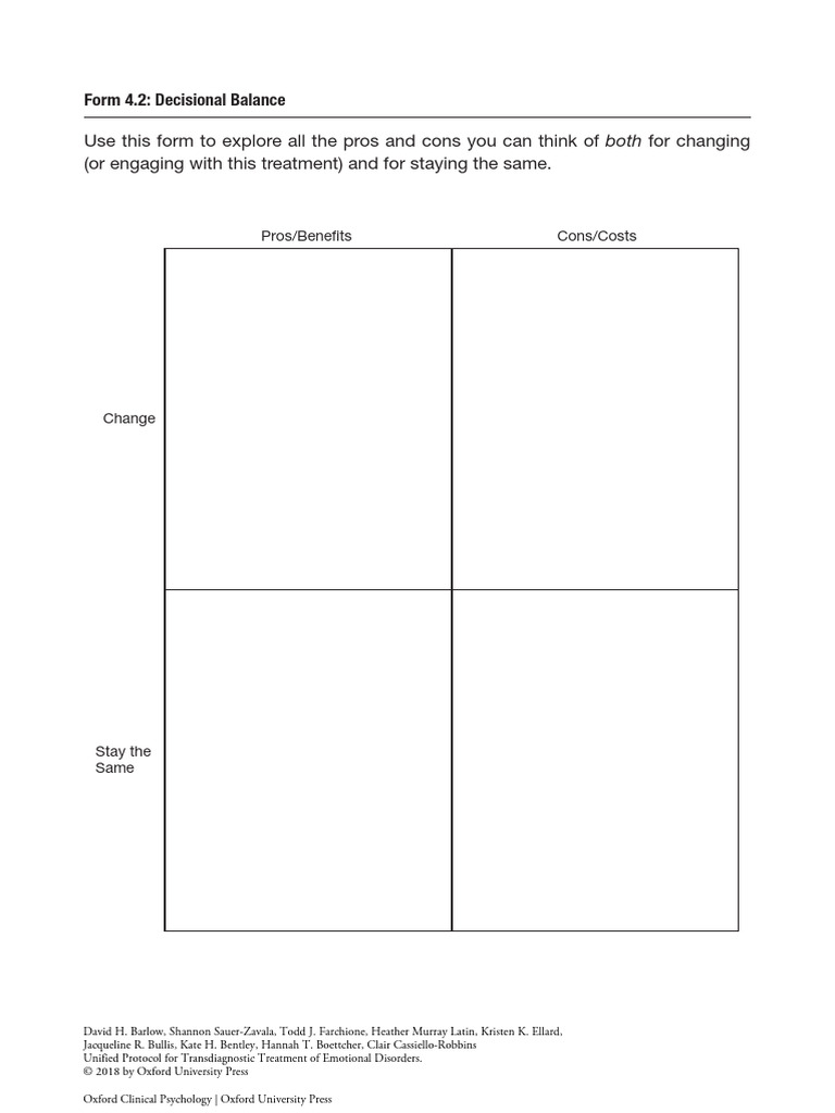 UP - Decisional Balance | PDF