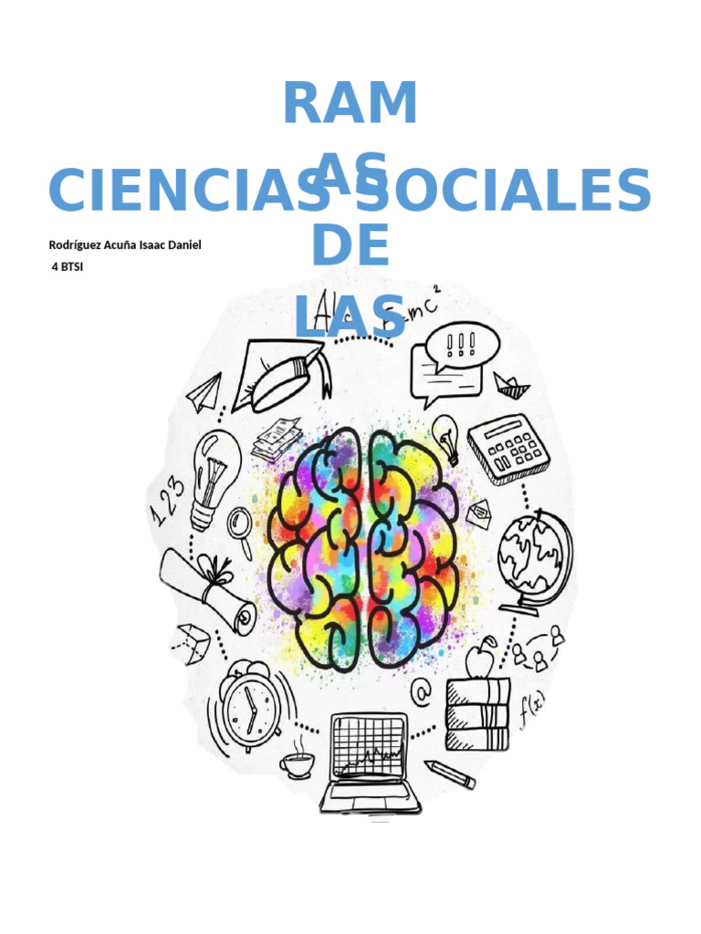 Ramas de las Ciencias Sociales Explicadas | PDF | Sociedad | Sicología
