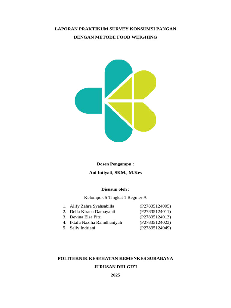 Laporan Praktikum Food Weighing | PDF