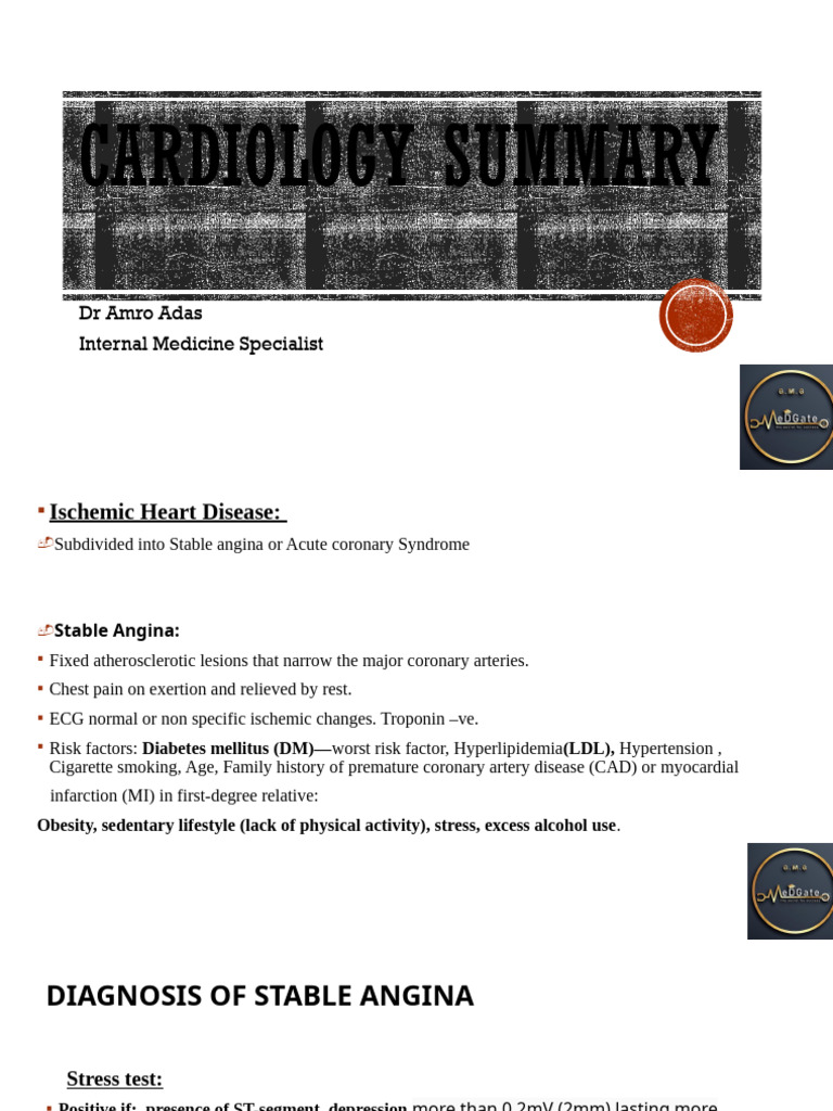 Comprehensive Cardiology Overview | PDF | Myocardial Infarction | Heart ...