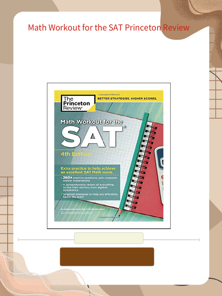 Math Workout For The SAT Princeton Review | PDF | Sat | Multiplication