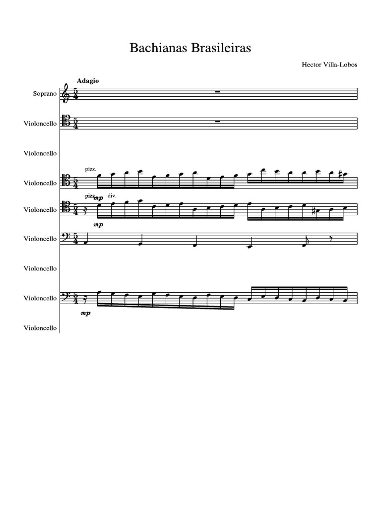 Hector Villa-Lobos - Bachianas Brasileiras | PDF