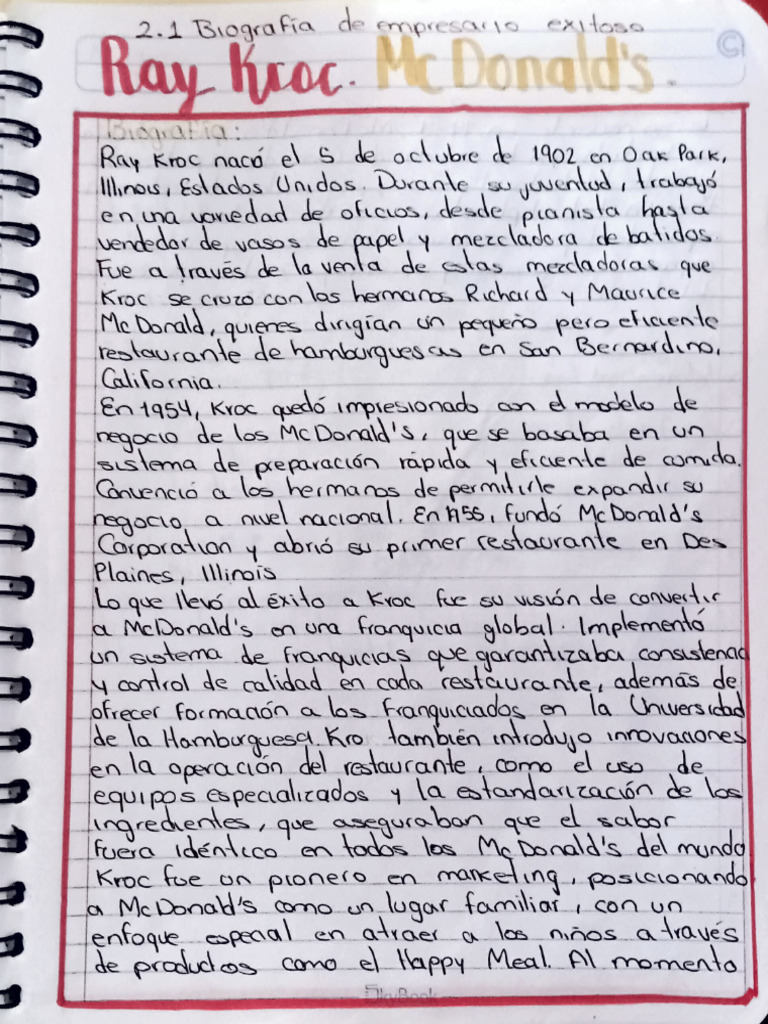 2.1 Biografía Empresario Exitoso | PDF