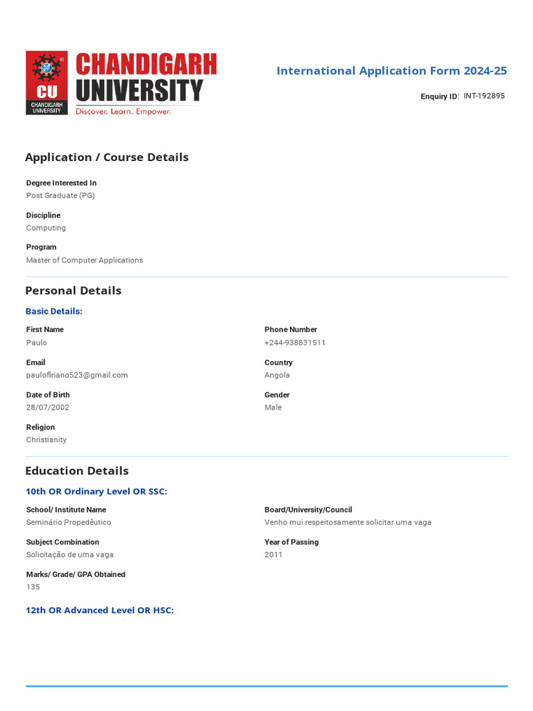 Application PDF - Application Form PDF | PDF | Birth Certificate ...