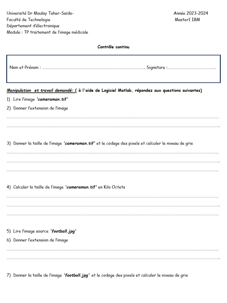 Controle Continu | PDF