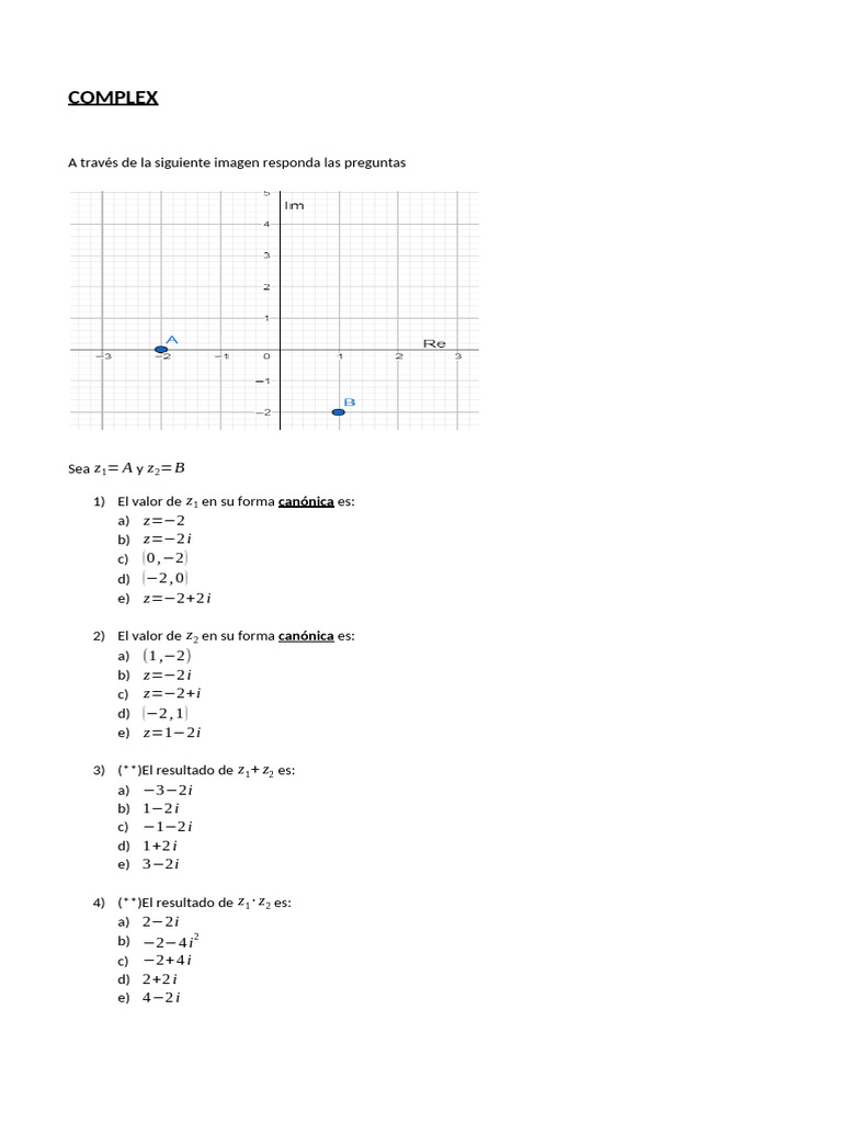 Números Complejos 2 | PDF