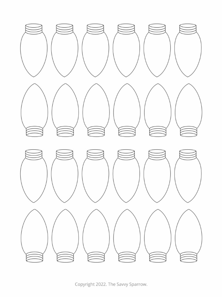 Christmas Light Bulb Template | PDF