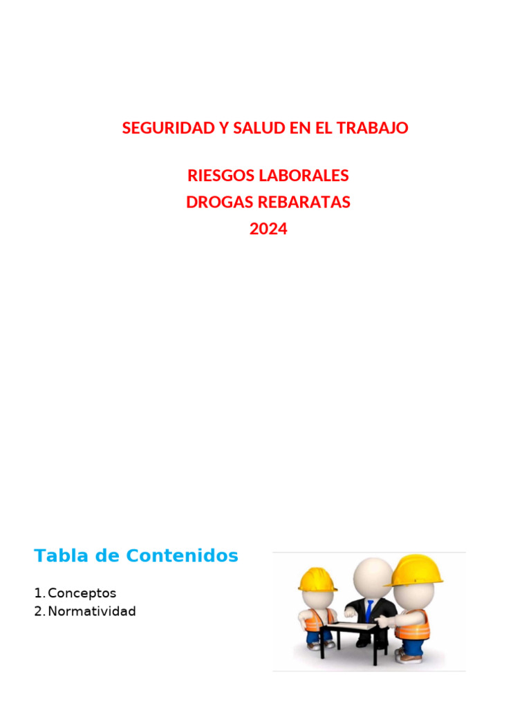 Presentacion Riesgos Laborales | PDF