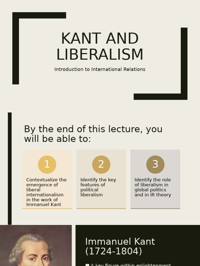 Kant's Influence on Liberal Internationalism | PDF | Immanuel Kant | Reason