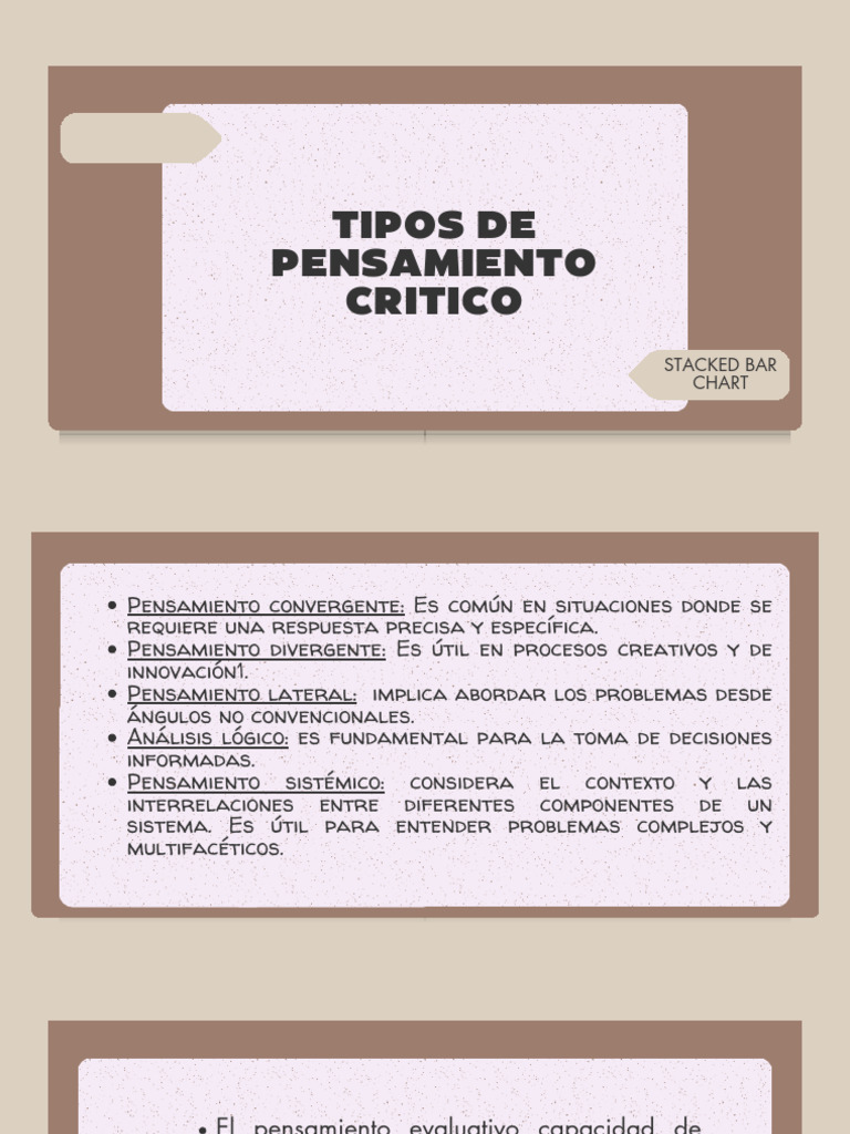 Tipos de Pensamiento Critico | PDF