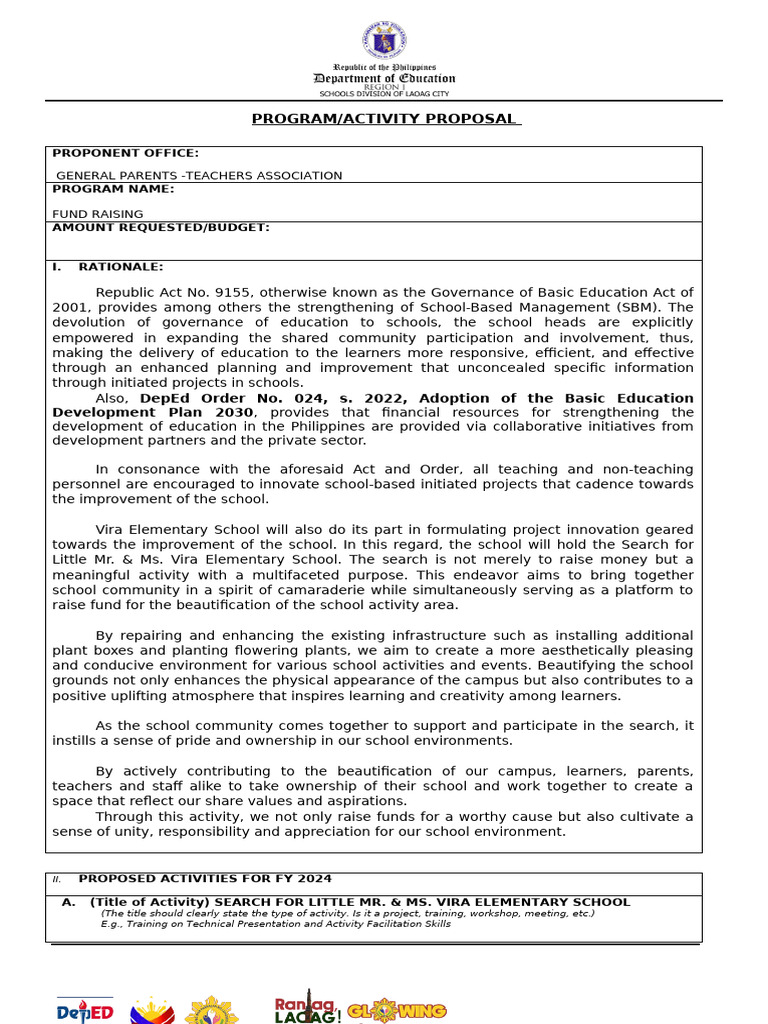 Project Activity-Proposal 2024 Template-1 | PDF