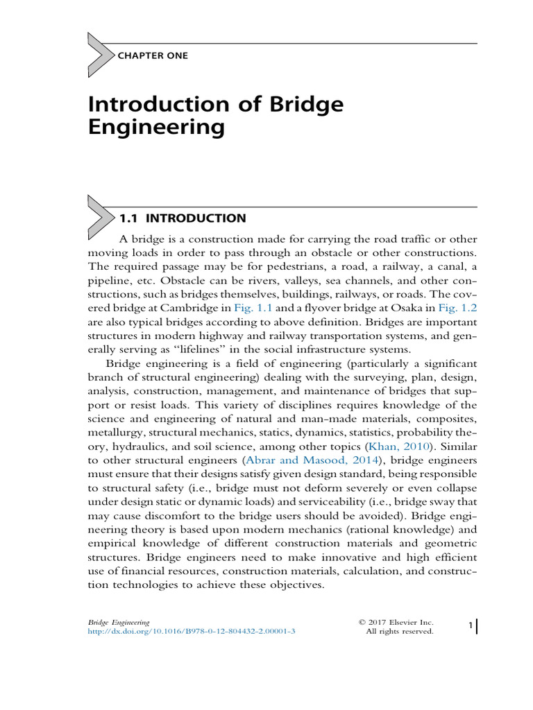Bridge Engineering Classifications, Design Loading... - (Chapter One Introduction of Bridge ...