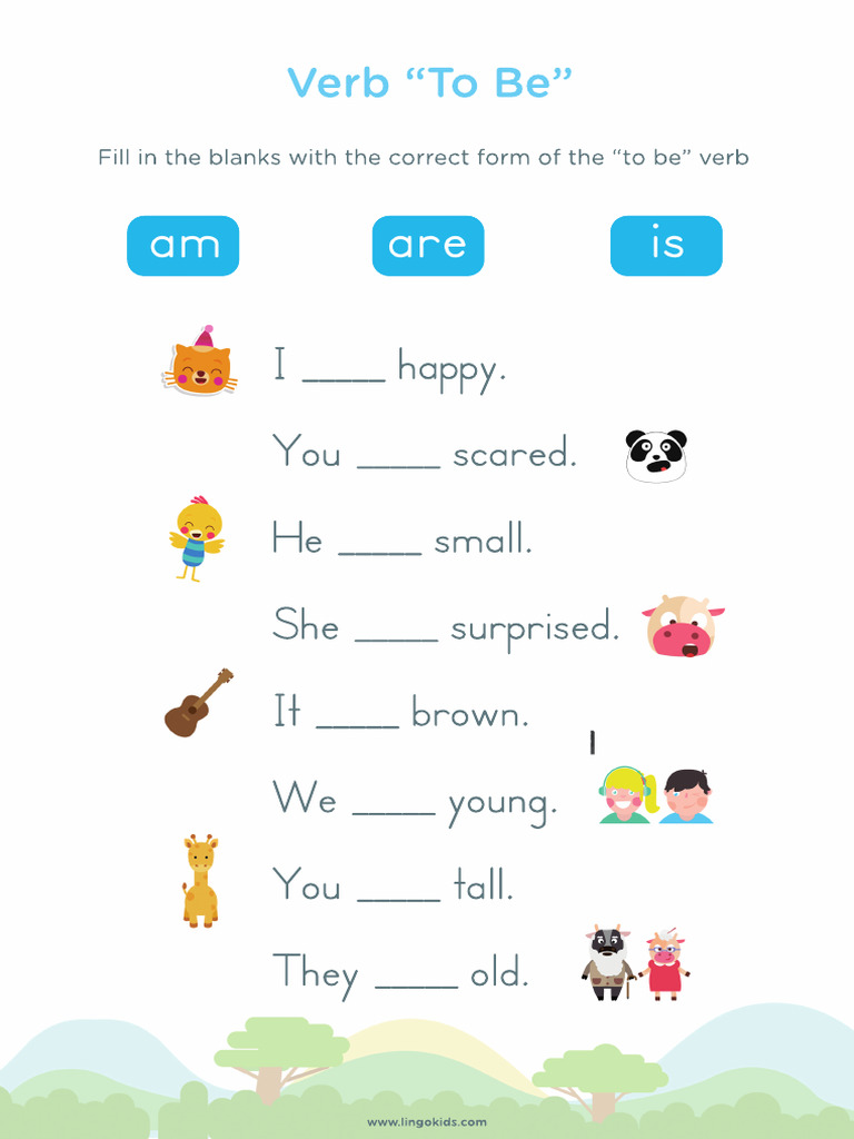 Ejercicios del verbo "to be" | PDF