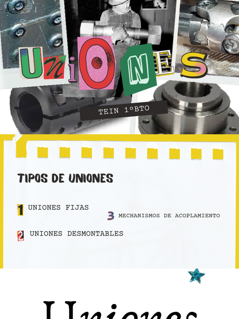 Tipos de Uniones y Mecanismos de Acoplamiento | PDF