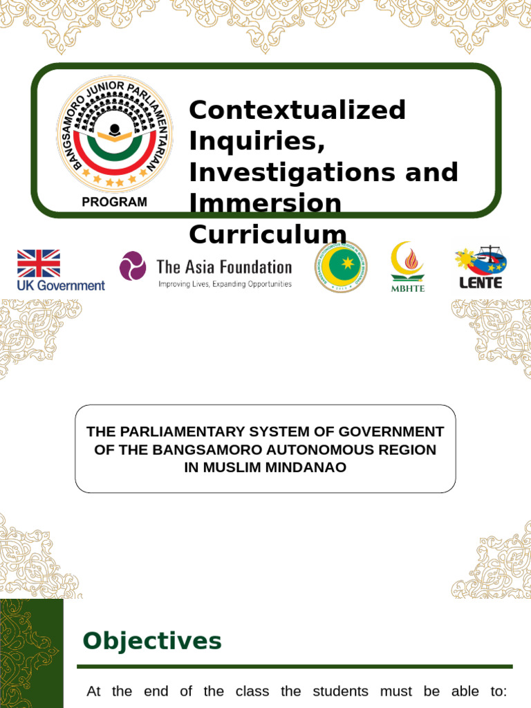 BARMM Parliamentary Elections Overview | PDF | Governance | Political ...