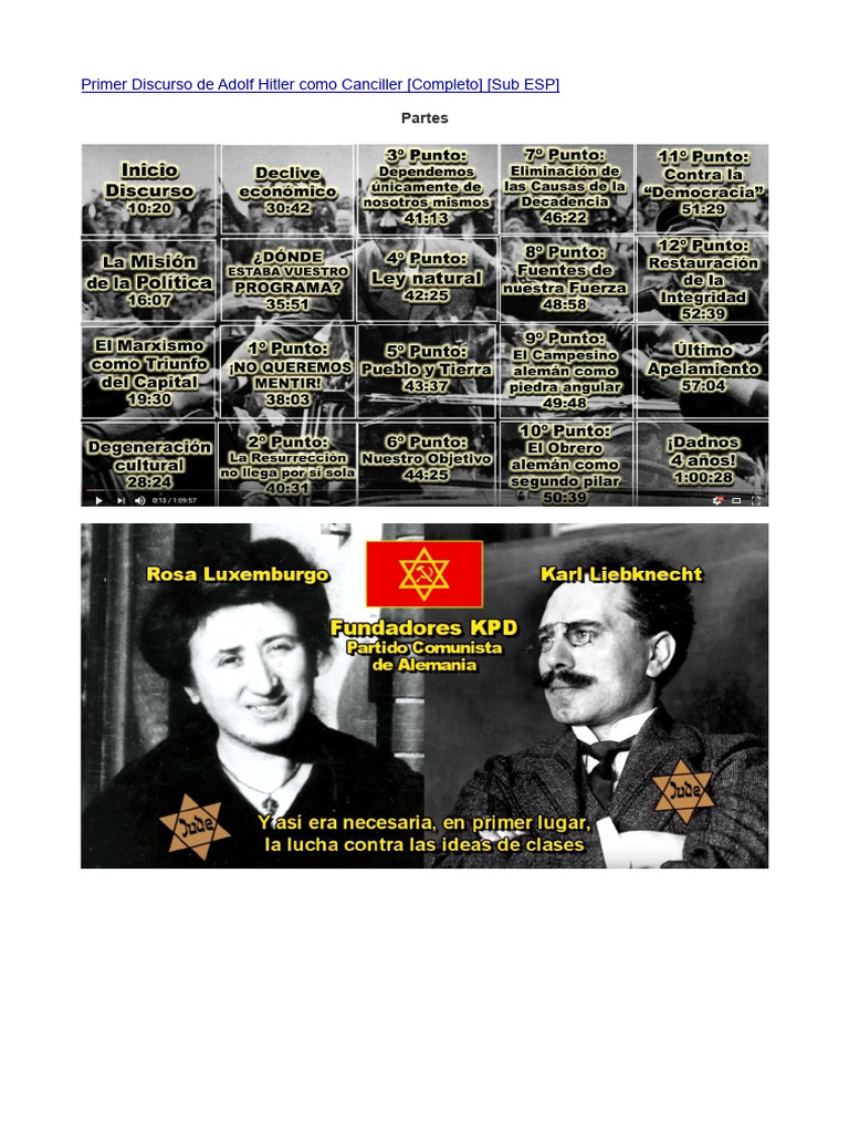 Discursos - AdolfHitler (Enlaces A Youtube y Archivos) | PDF | Adolf ...