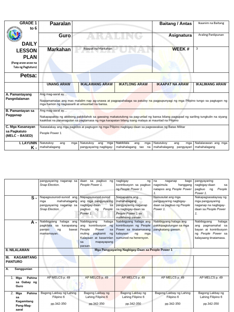 Ap6 DLP Q4 Week3 | PDF